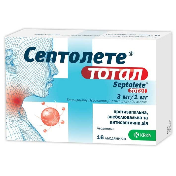Septolete Total, 16 lozenges – AptekaCare