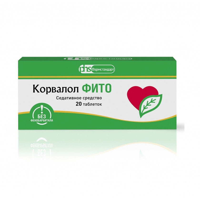 Corvalol Phyto tablets, 20 tablets – buy in the USA – AptekaCare